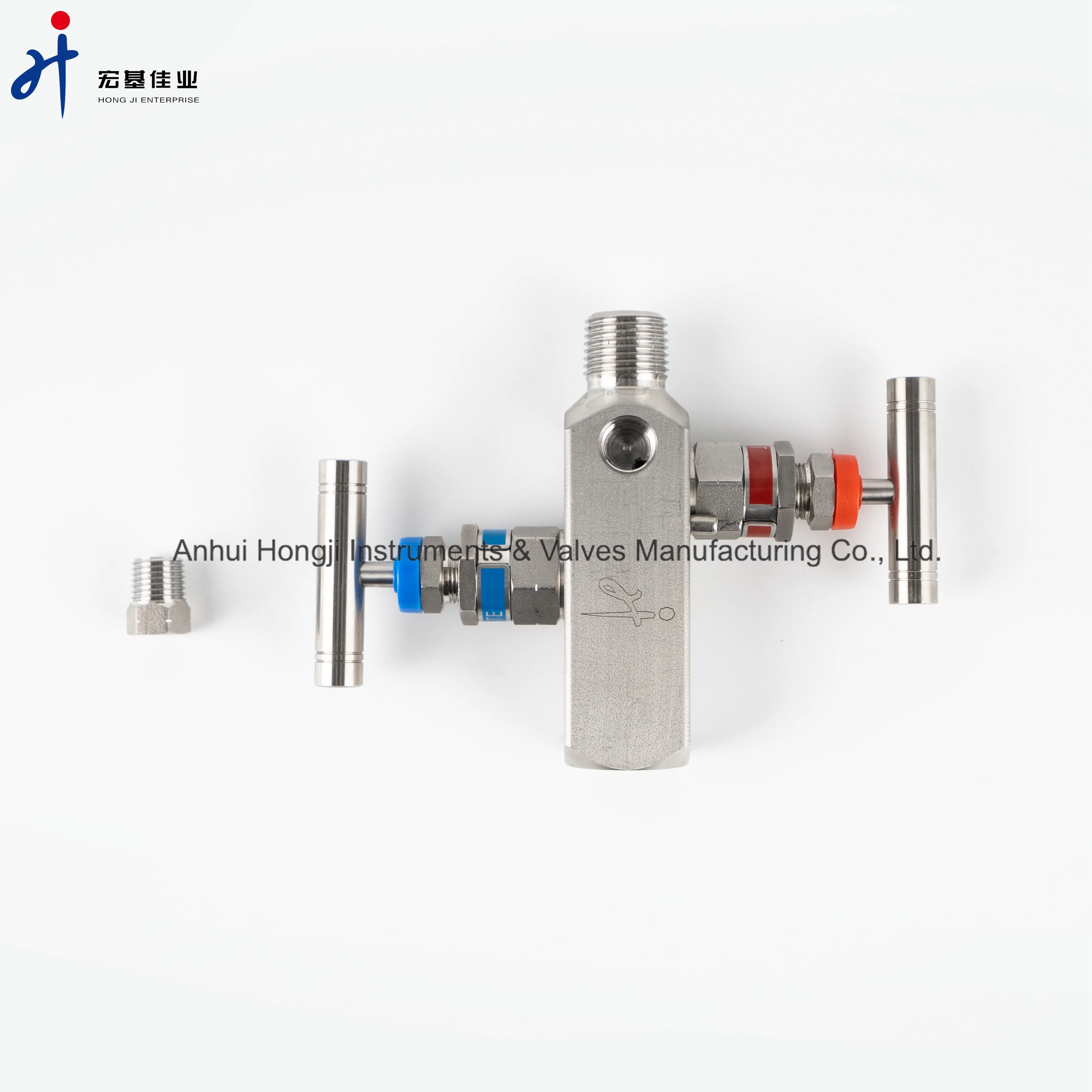 Stainless Steel NPT Male-Female Column Type 2-Valve Manifold 6000psi