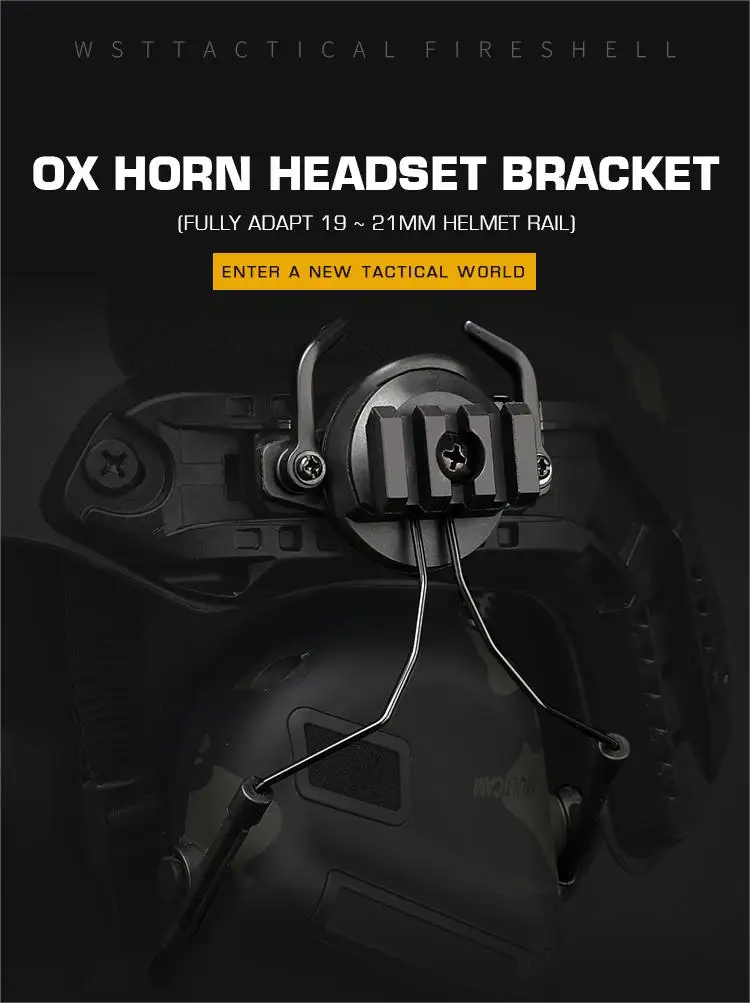 Jinteng Tactical Supplier Ox Horn Headset Bracket Adjustable Headset ...