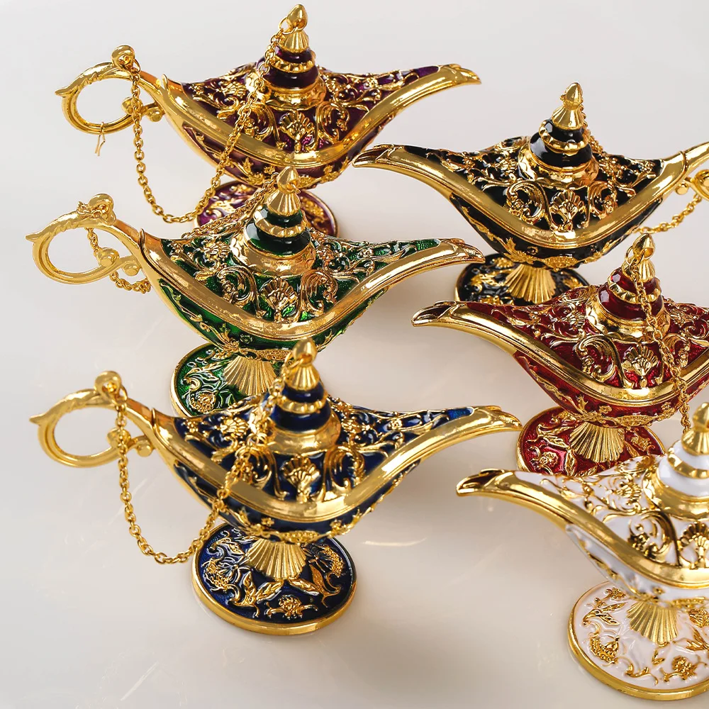 Aladdin Genie Lamp - Vintage Mini Brass Magic Wishing Light