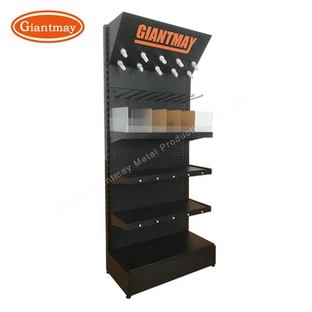 Metal Pegboard Led Lamps Accessories Exhibition Display Stand Retail ...