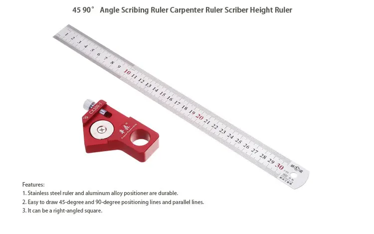 Woodworking Scribe Mark Line Gauge Ruler - Accurate Tool