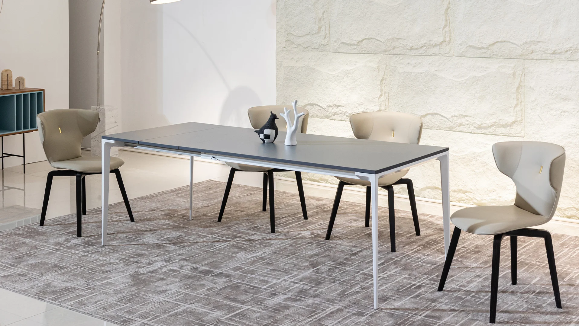 Modern Extendable Wooden Dining Table Set And Chair Expandable Dinning ...