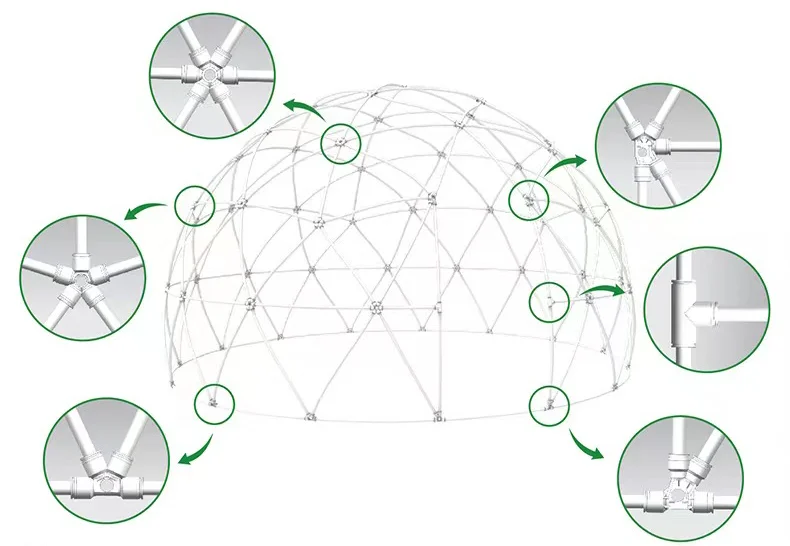 2.9m Transparent Pvc Igloo Dome Tent For Garden House - Buy Transparent ...