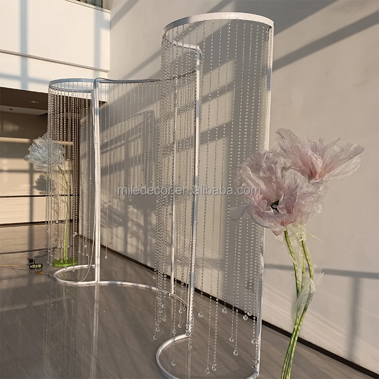 Elegant Iron Backdrop Frame with LED Lights for Weddings