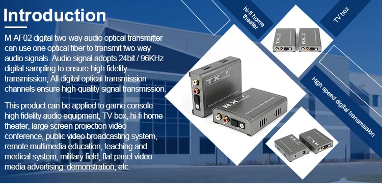 20km Unidirectional Rca Audio Optical Fiber Transmission Audio Extender ...
