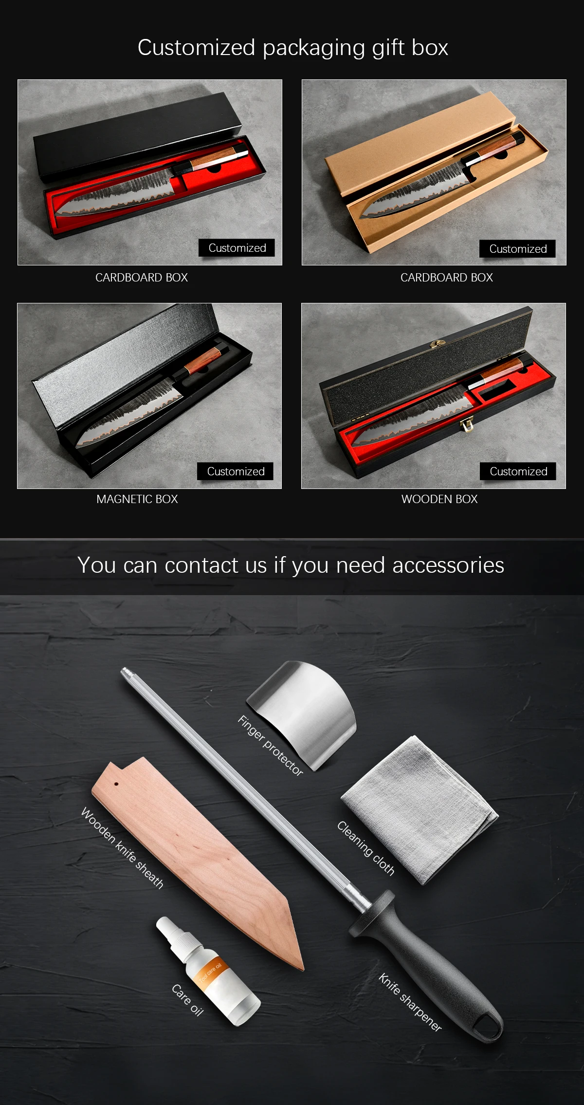 Forged Stainless Steel Kitchen Camping Metal Meat Skinning Sharp Pizza ...