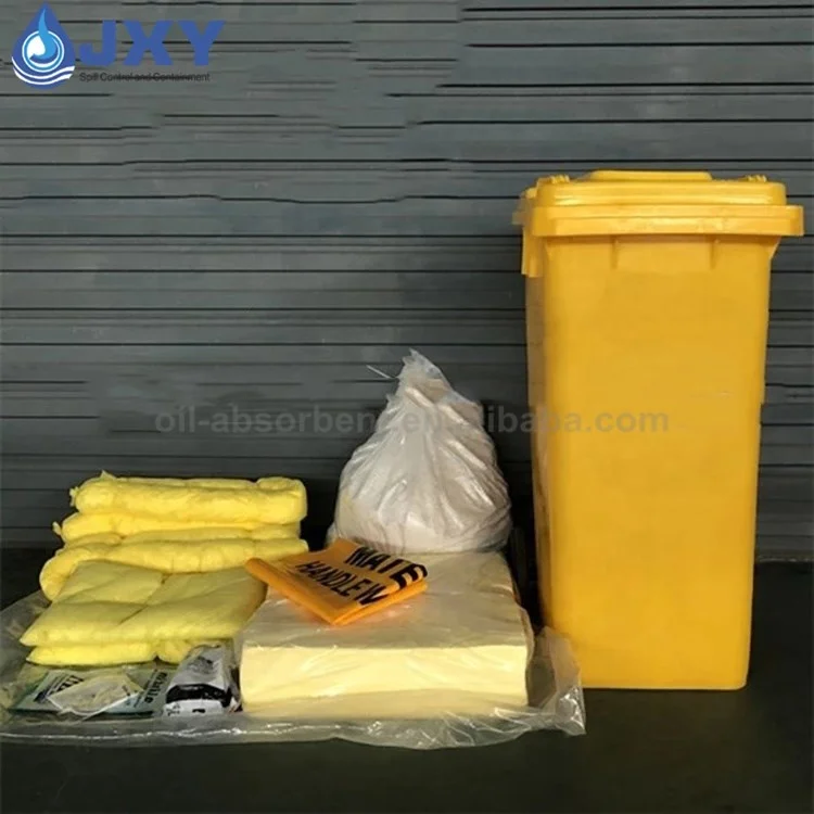 120LTR Chemical Wheeled Bin Spill Kit - JXY Absorbents