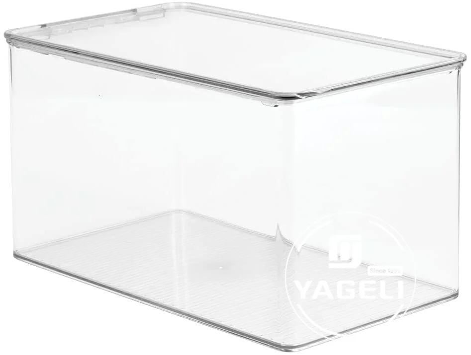 Clear Square Cube Acrylic Storage Box - Transparent & Customizable