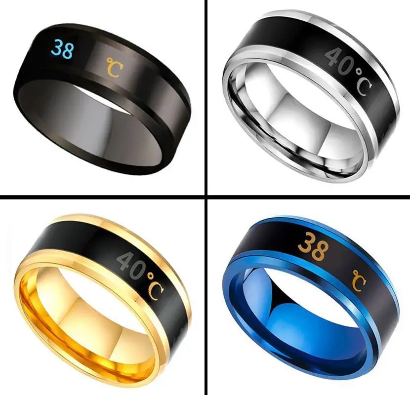 Classic Smart Ring Intelligent Temperature Sensing Ring Couple Ring Hot ...