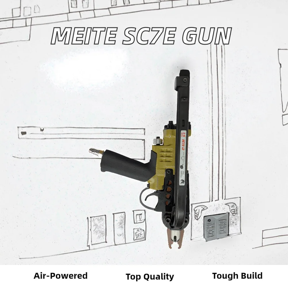 Meite Industrial Grade SC7E Pneumatic Hog Ring Stapler Tools C Ring Gun ...