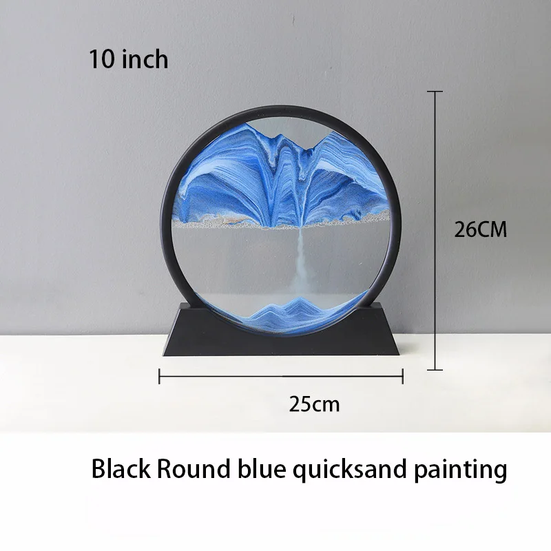 Manufacturers Direct Round 3d Quicksand Glass Three-dimensional Art ...