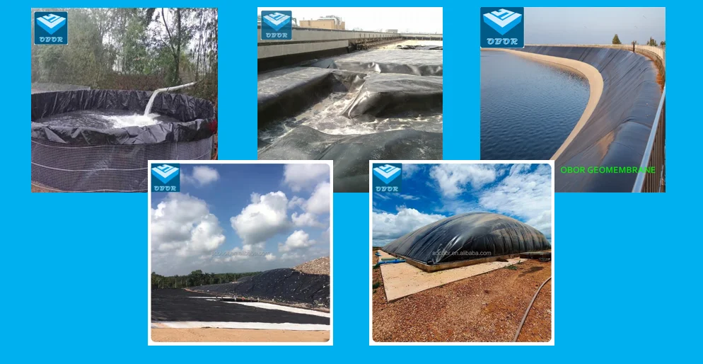 Hdpe Geomembrane Waterproof Sheet 0.5mm 0.75mm 1mm For Fish Farm 1mm 1.5mm 2mm For Mining ...