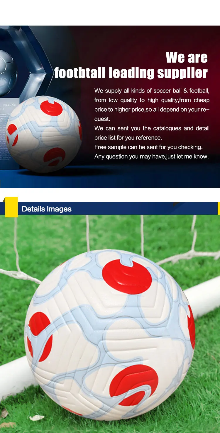 Professional Size 5 Football Soccer Balls Pu Leather Paire De Marque ...