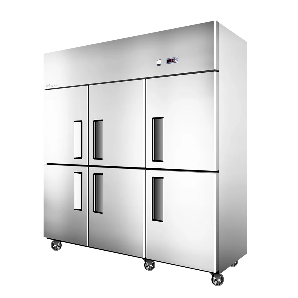 Auto defrost 6-door Upright chiller/freezer combo refrigerator ...