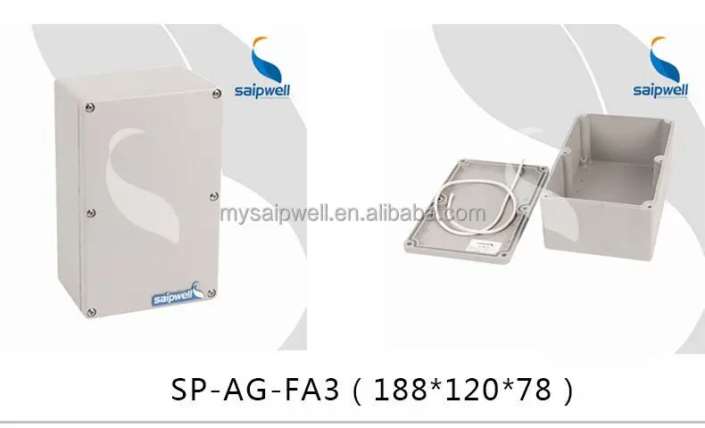 Saip/saipwell Aluminum Junction Box Sp-ag-fa2-2 135*85*56mm Waterproof ...