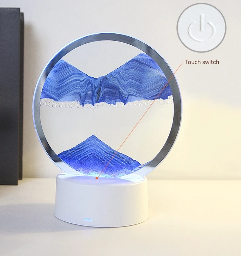 Flowing Sand Art Light - LED Hourglass Lamp by JEESINYY