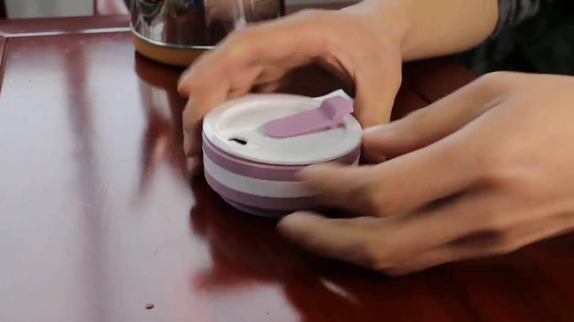 350 Ml Foldable Heat Resistant Bottle With Straw Thermal Water Bottle ...