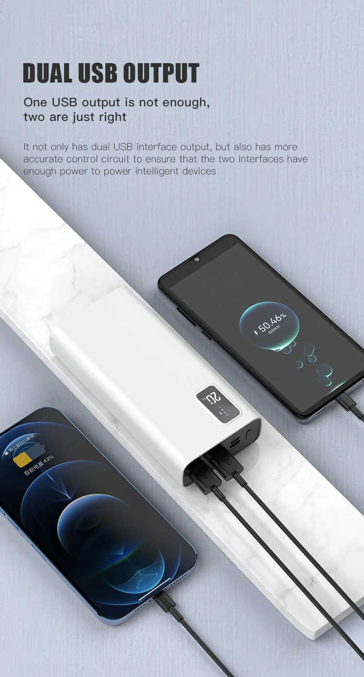 20000 Mah Power Bank Battery - Portable High Capacity Charger