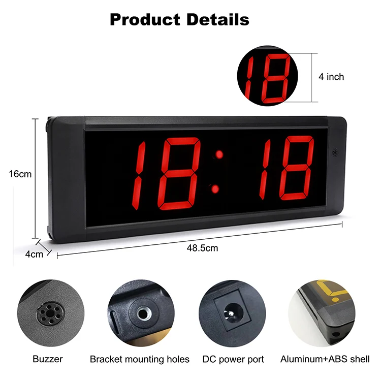 Jhering 7 Segment Light Panel LED Digital Timer - 4 Digits