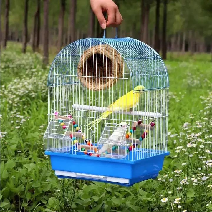 Wrought Iron Flight Bird Parakeet Parrot Cage Small Bird Cage With ...