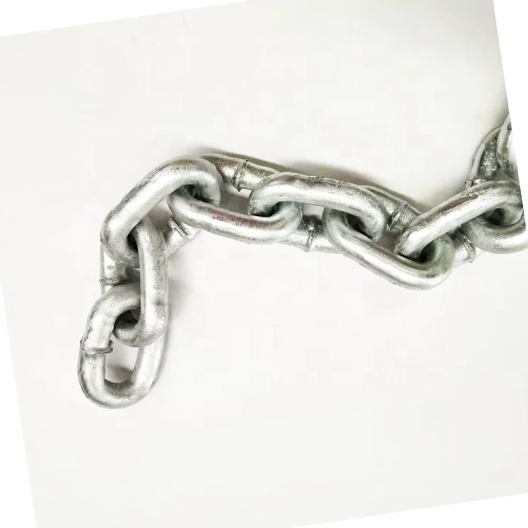 Welded Short Link Chain For Lifting Zinc Galvanized Metal Carbon White ...