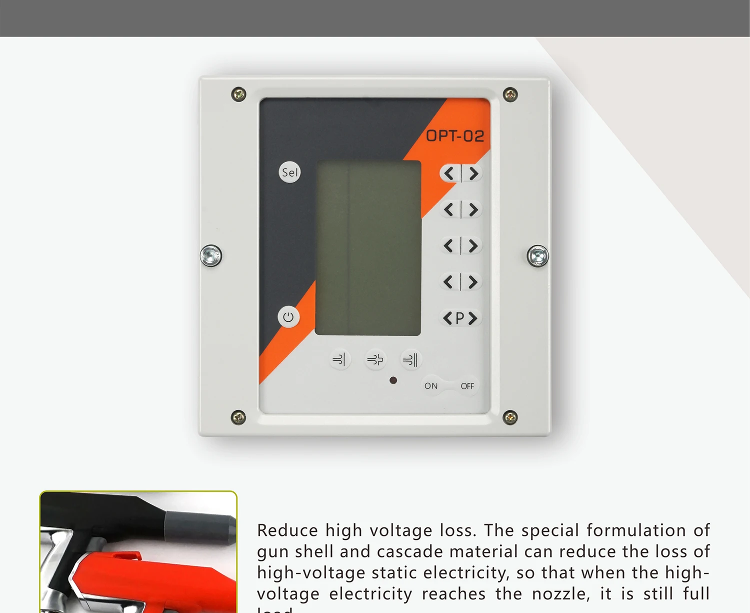 Opt-02 Powder Coating Gun/ Electrostatic Powder Point Chrome Spray ...