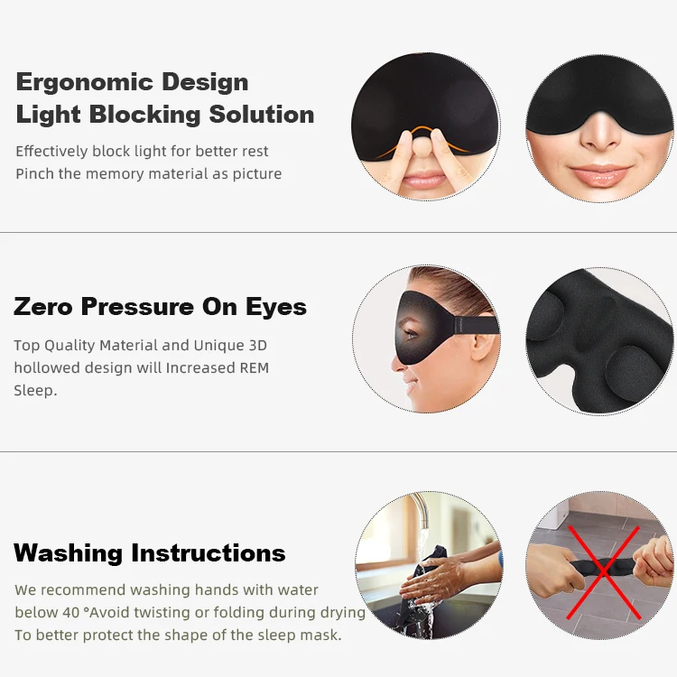 Private Label Black Eye Cover Mask - Comfort & Customization