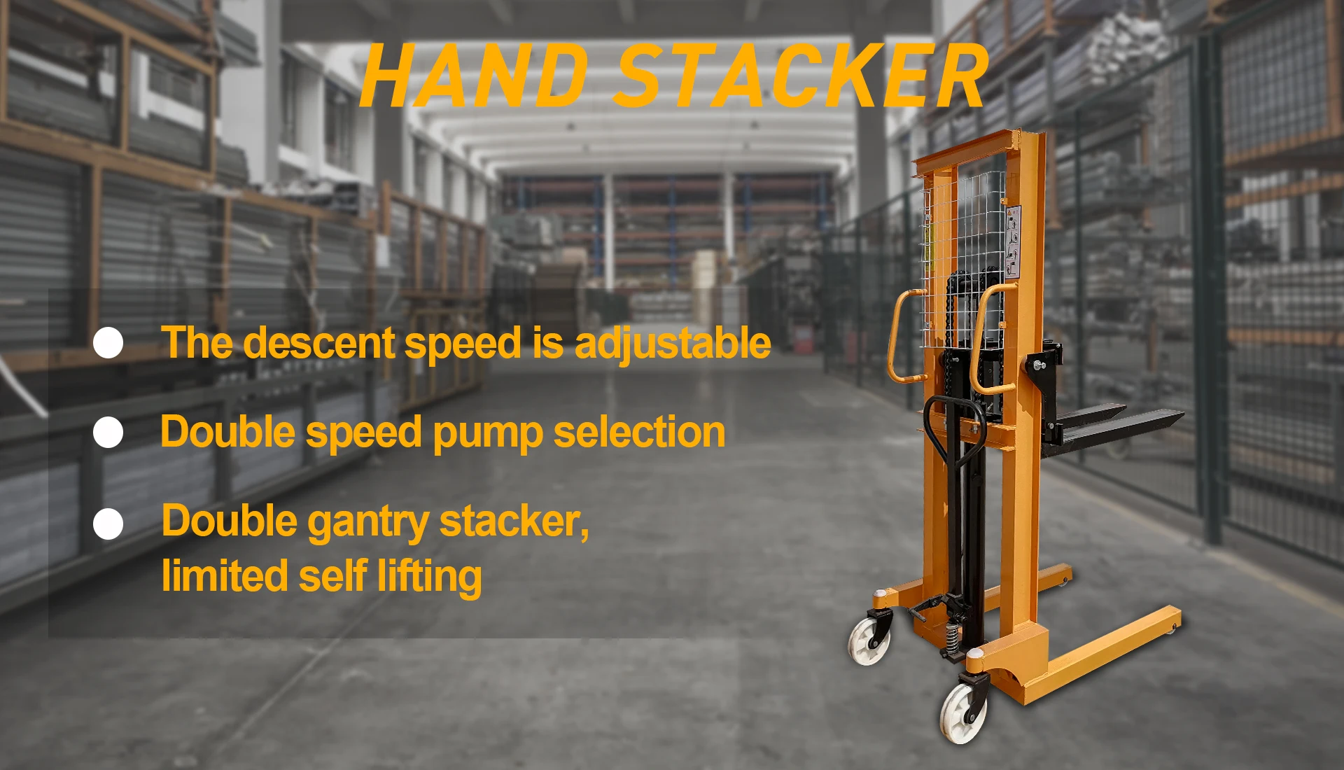 LTMG Hand Fork Lift - 1.5t Manual Stacker for Heavy Duty