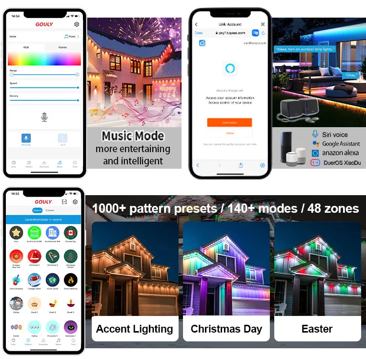Smart Cloud Wifi RGB Music Sync Led Control System 4 Output