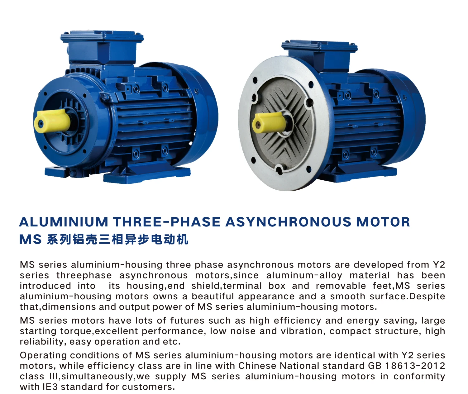 Ms Series 2800rpm 380v Aluminium Housing 3kw 4hp Asynchronous Electric ...