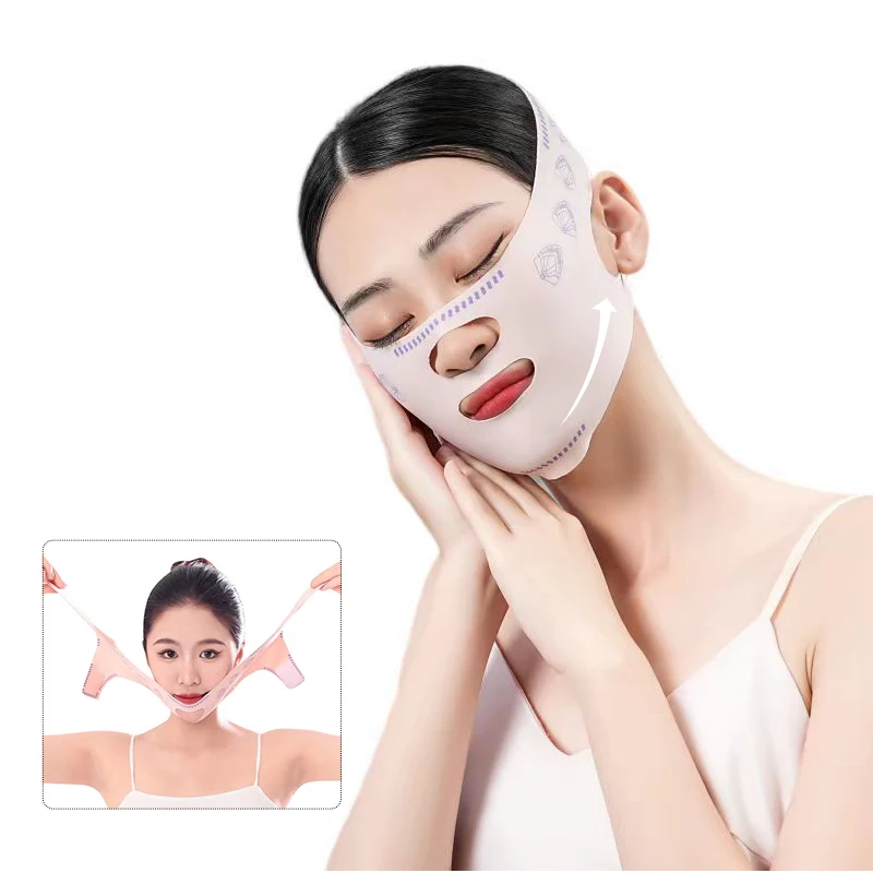 V Line Mask Band Slimming Strap Double Chin Reducer Face Lifting ...