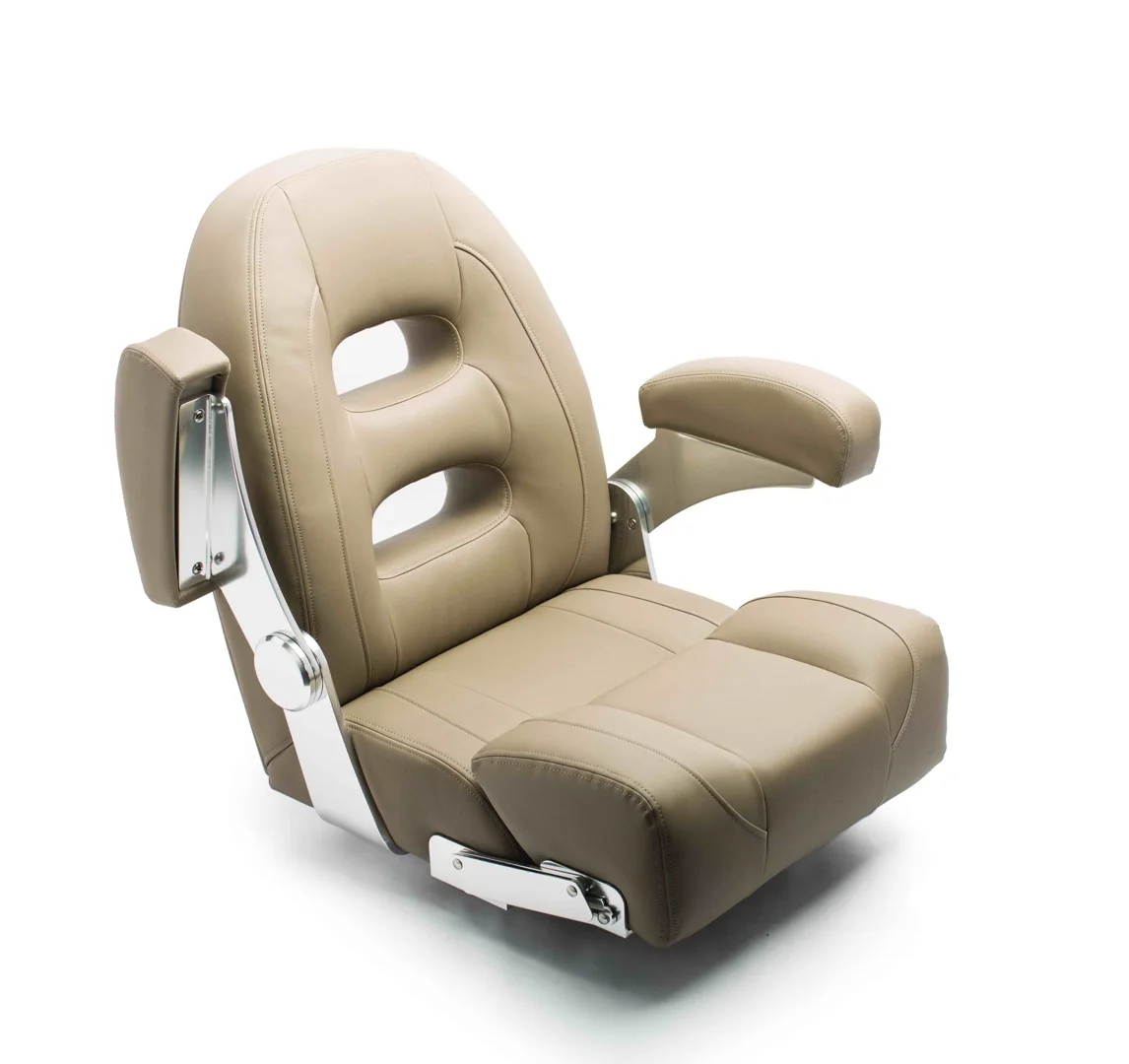 Genuine Marine Boat Captain Seat Marine Grade Swivel Folding Luxury ...