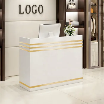 Custom Modern Retail Wooden Boutique Reception Desks Cashier Counter ...