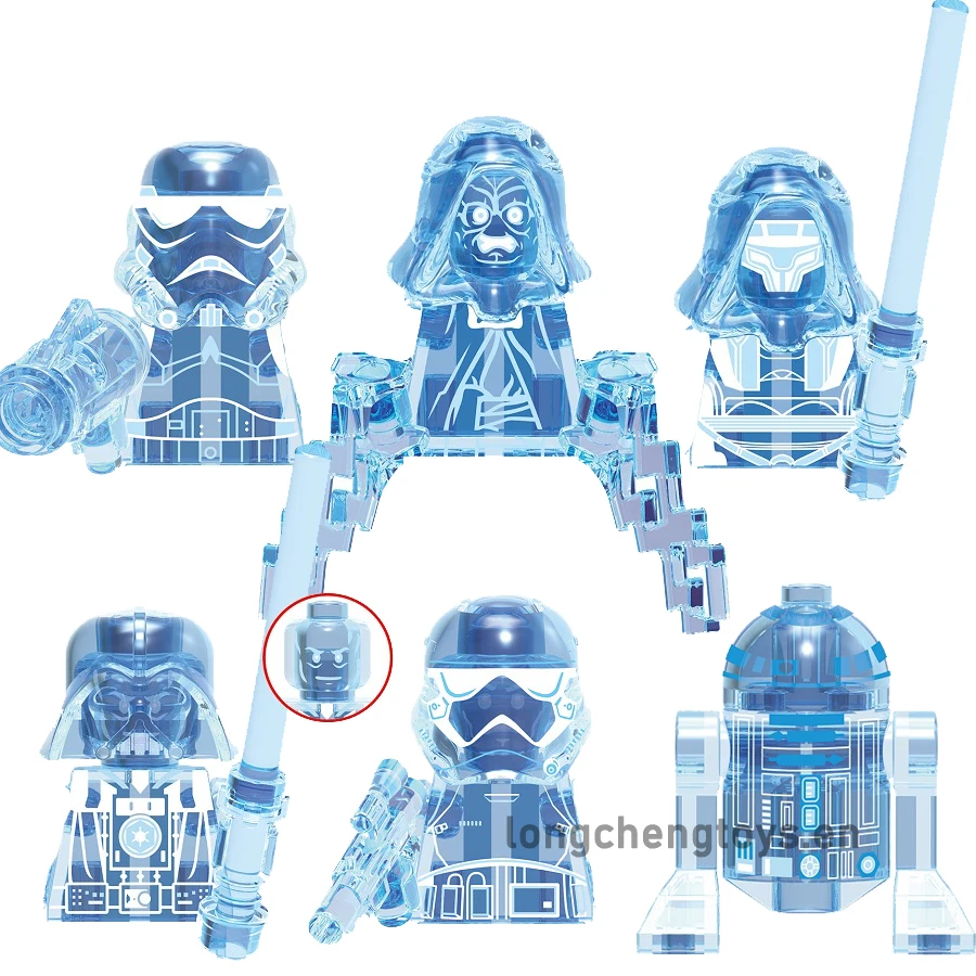 Sw Movie Bricks Darth Vader Revan Trooper Holographic Emperor Palpatine ...