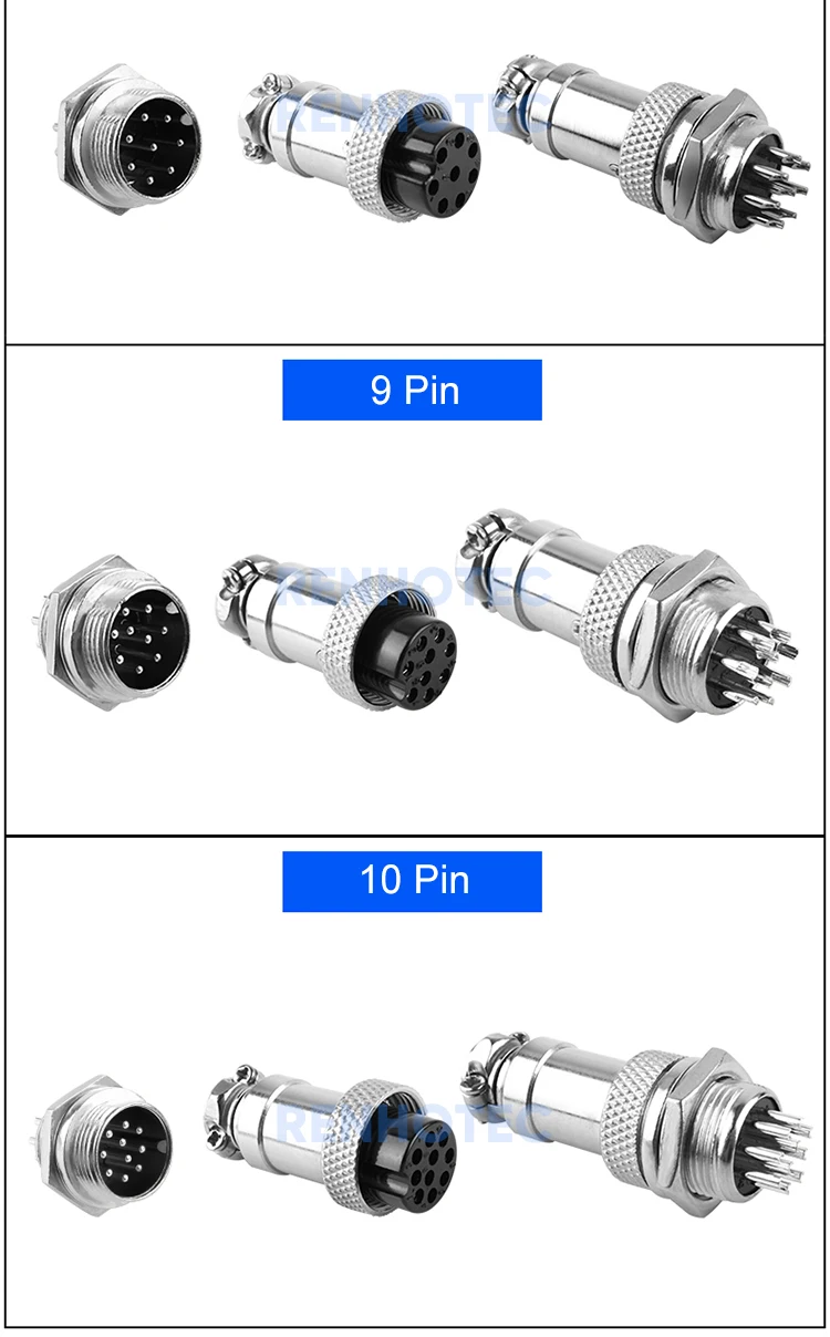 Waterproof Connector Aviation Plug Gx12 Gx14 Gx20 Aviation Din ...