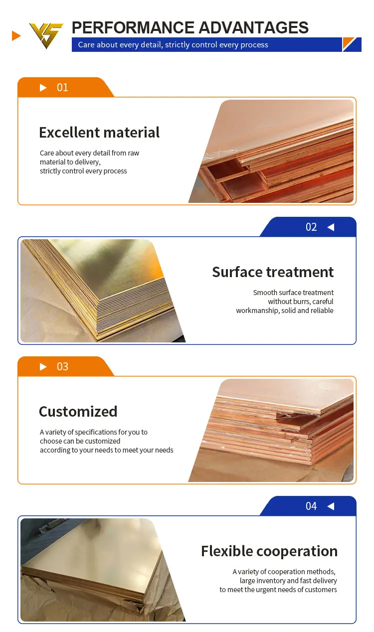 Hot Selling Red Pure 4x8 99.9% Copper Plate Sheets For Construction ...