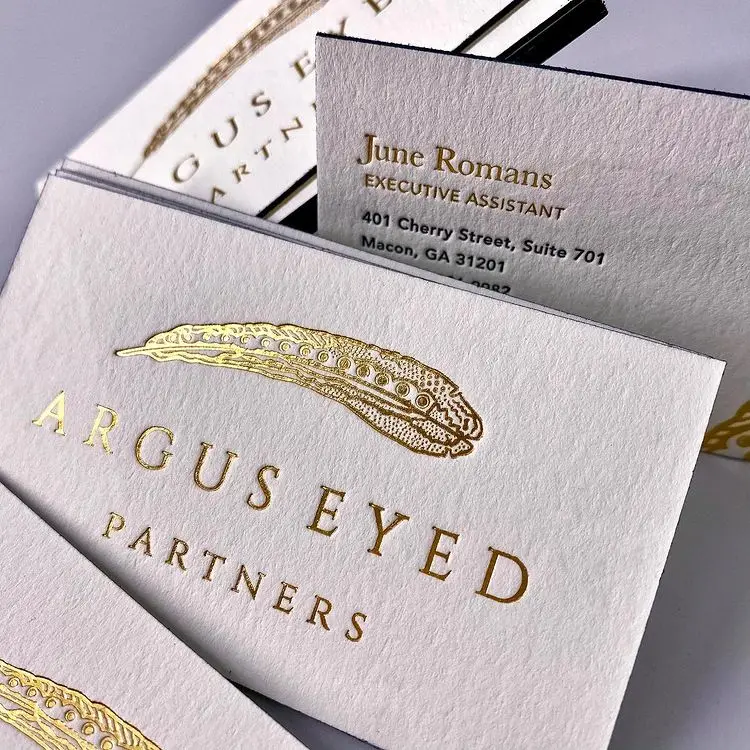 Custom Visiting Card Luxury Embossed Business Card Printing With Gold ...