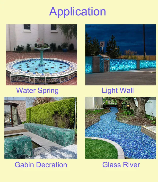 Colored Large Landscaping Slag Glass Rocks - Blue Decorative