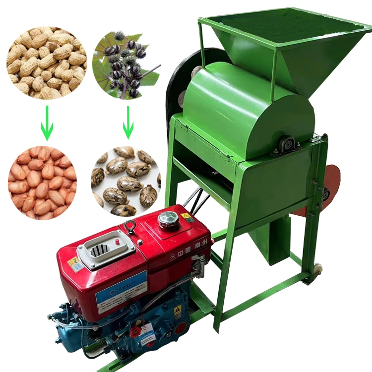 High Output Automatic Castor Seed Hulling Machine - Peanut Husker