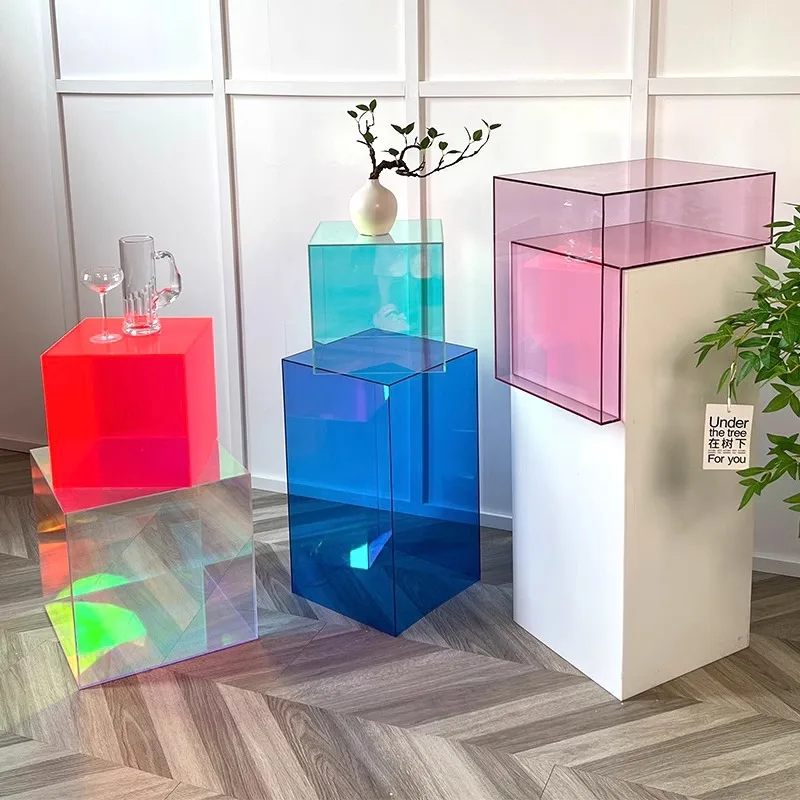 Transparent Acrylic Plexiglass Display Table Beauty Makeup Clothing ...