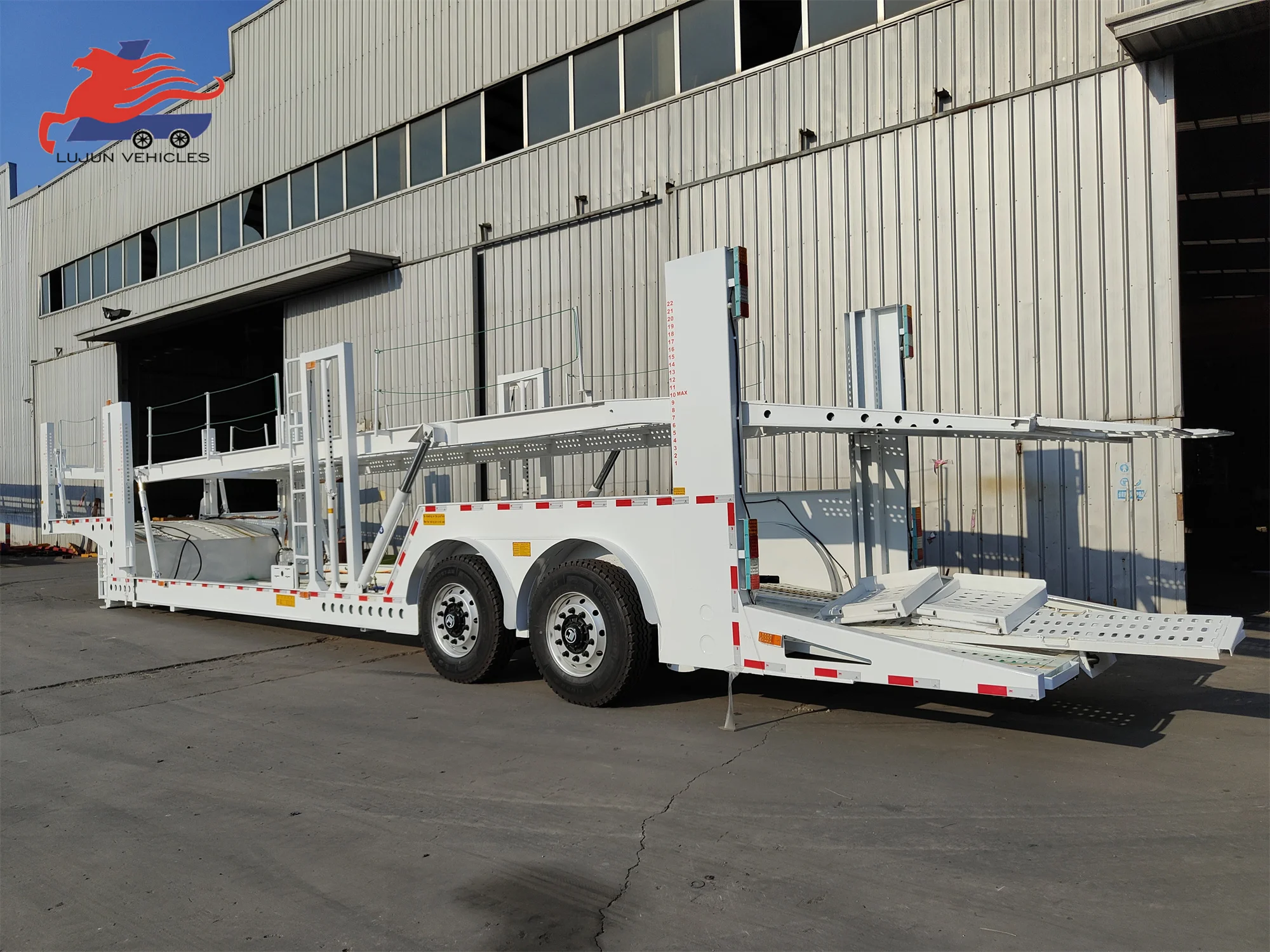 3 Axles Car Carrier Trailer Car Transport Semi Trailer Car Carrying ...