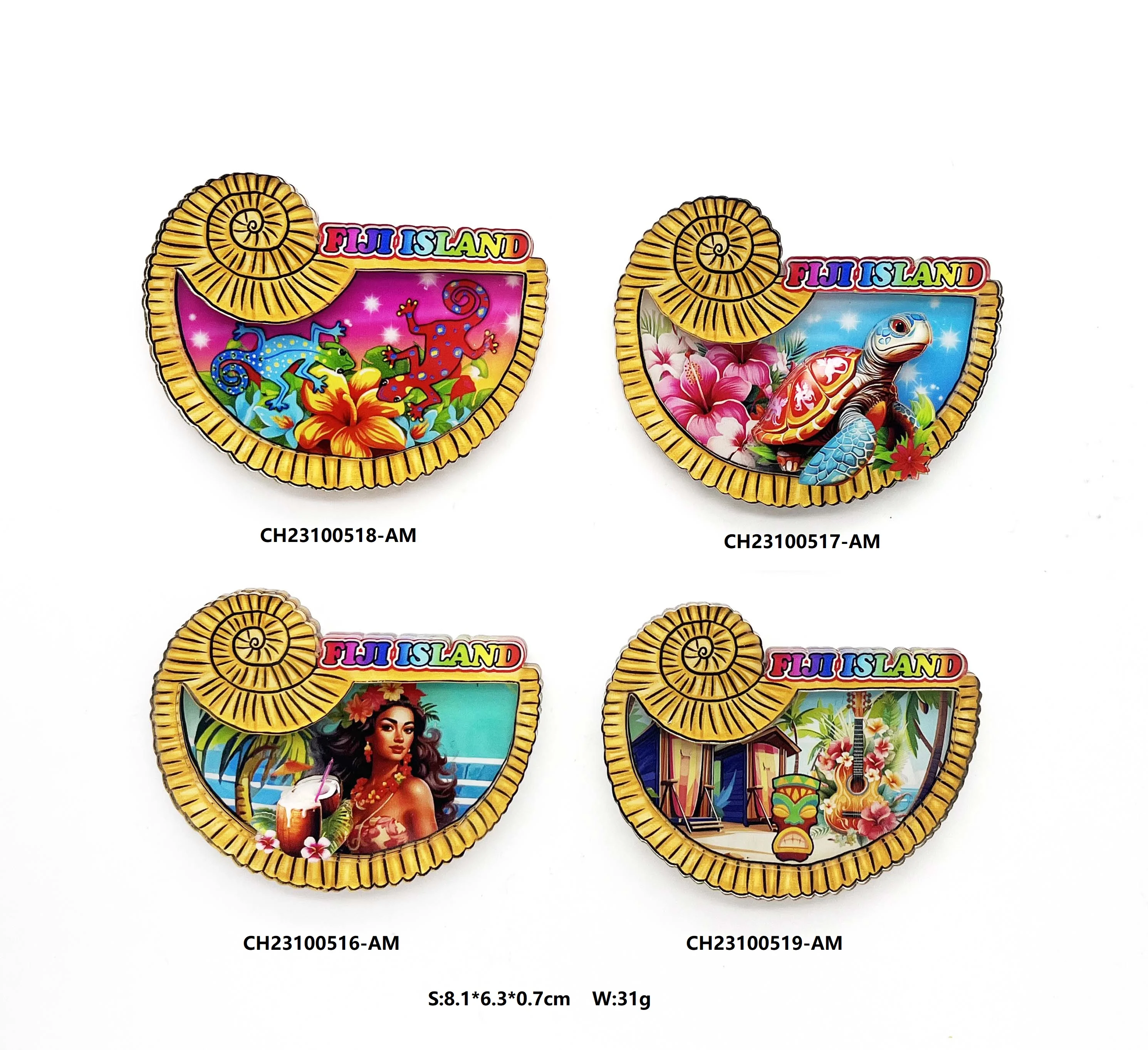 Transparent Clear Acrylic Magnets - Customizable Souvenirs