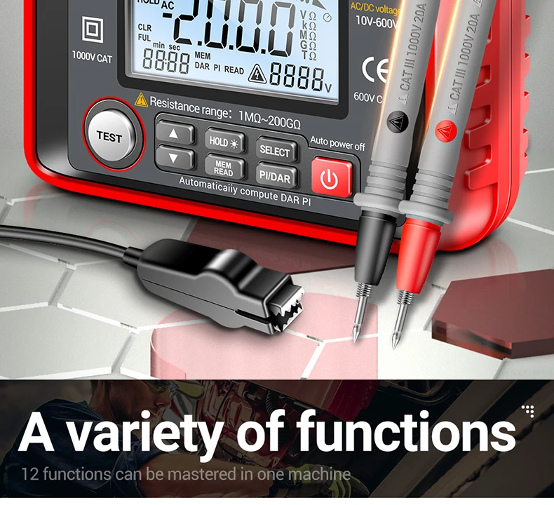 ANENG MH13 Digital Multimeter & Insulation Tester Megohmmeter Tool