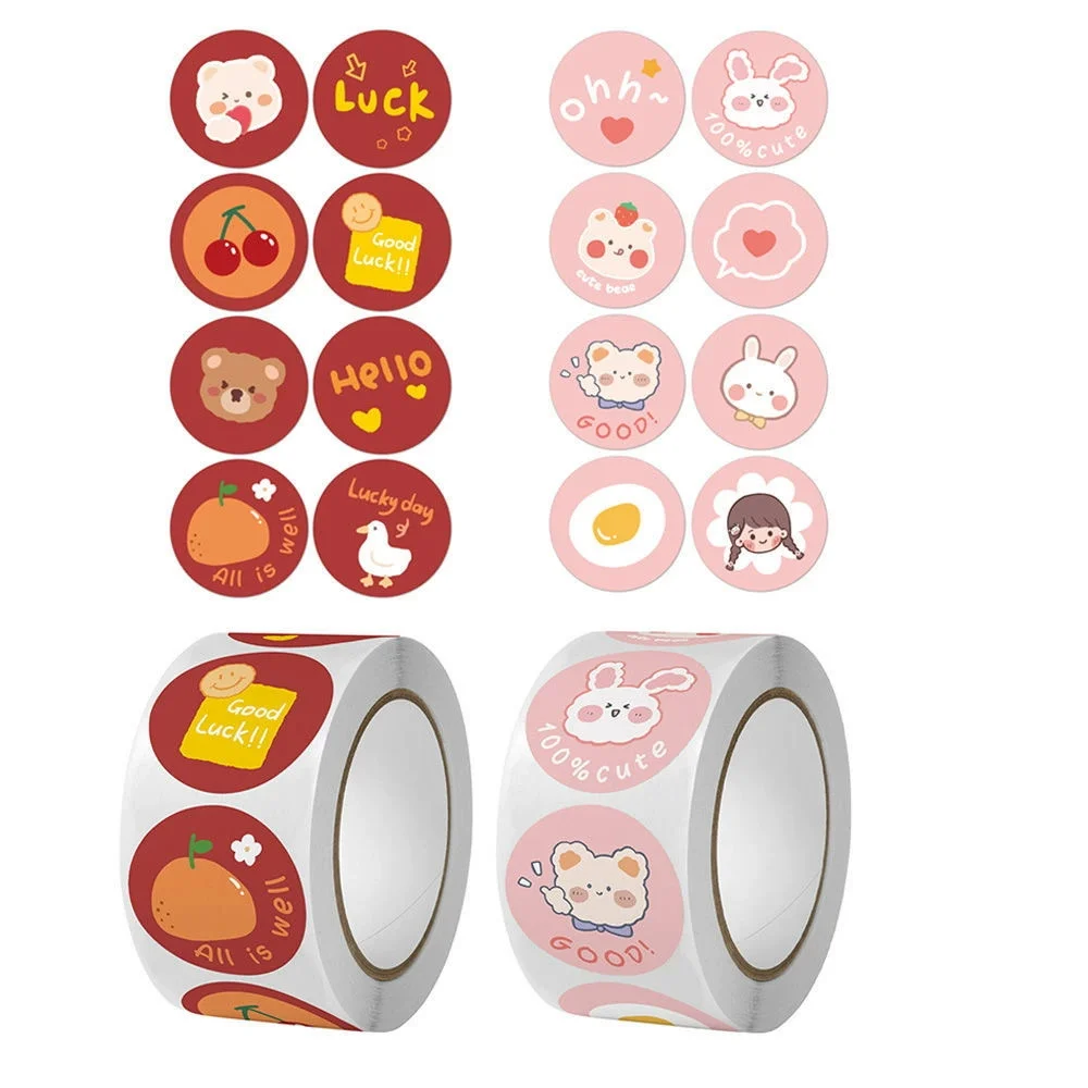 Custom Round Stickers Paper Cartoon Cute Kids Wholesale Vinyl Pvc ...