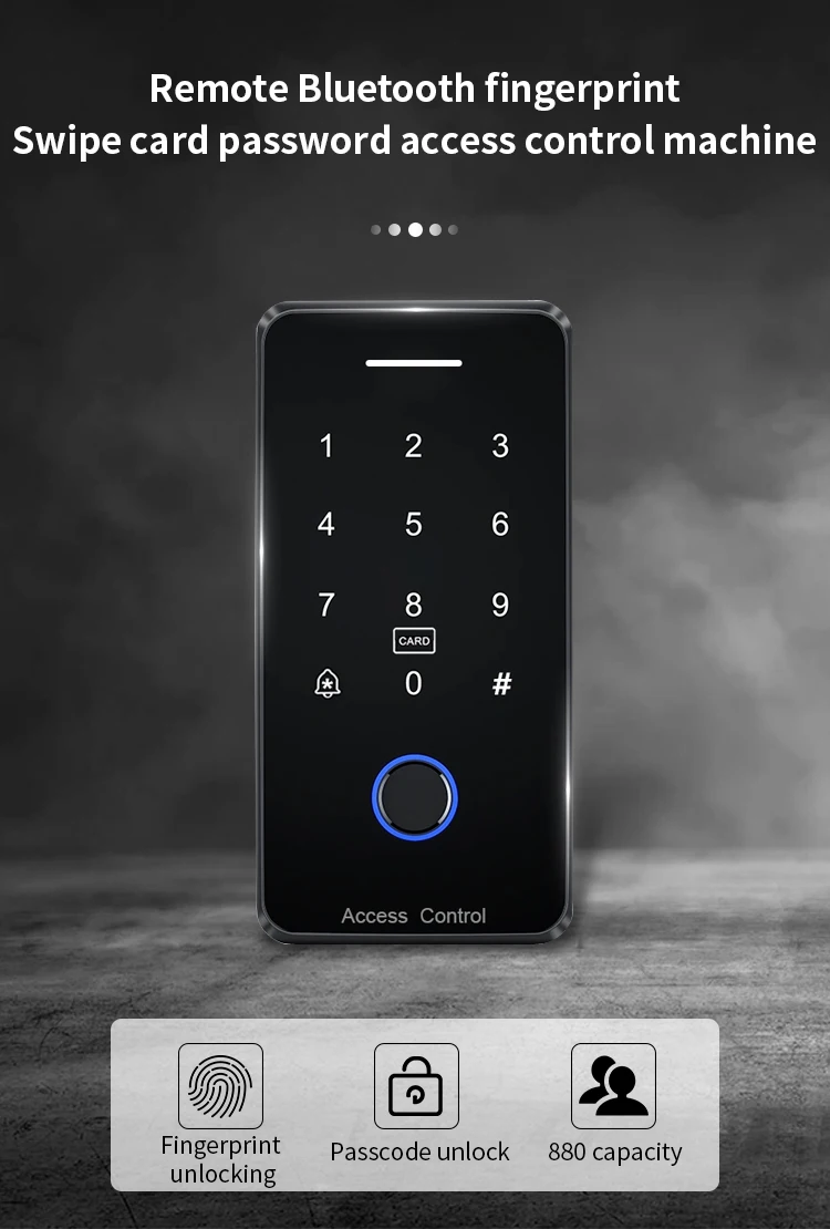 Smart Wifi Bluetooth Access Control Machine With Fingerprint Keypad Password Ic Card Mobile ...