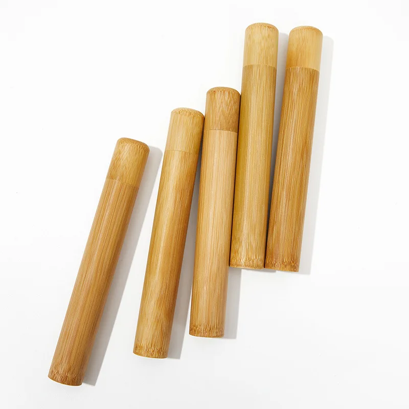 100% Natural Bamboo Travel Tube Case for Toothbrush Zero Waste