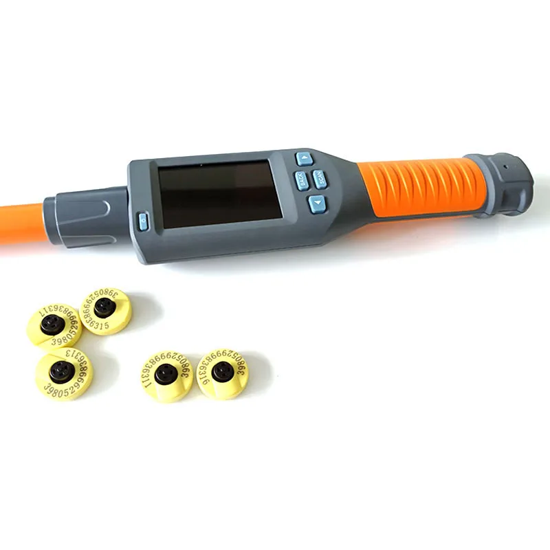 Sheep Cattle Stick Reader Handheld 134.2khz Rfid Cow Microchip Ear Tag ...