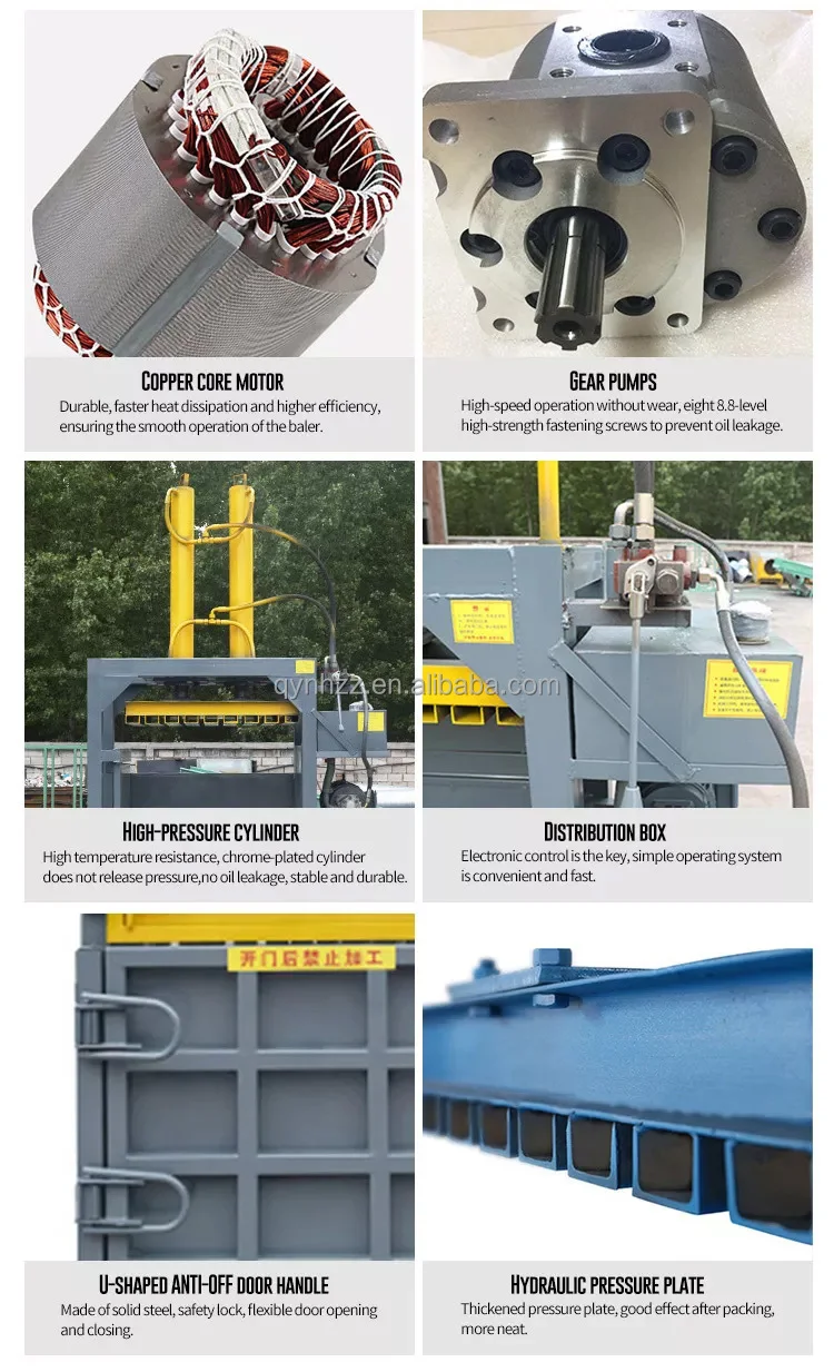 Vertical Hydraulic Baler - Efficient Plastic & Cardboard Compressor