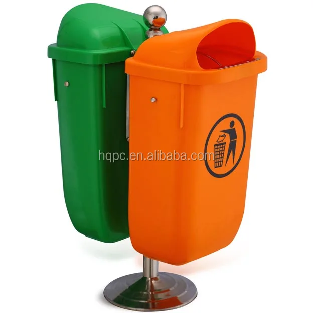 50 Liter Twin Double Plastic Dustbin Garbage Container 13 Gallon Trash ...