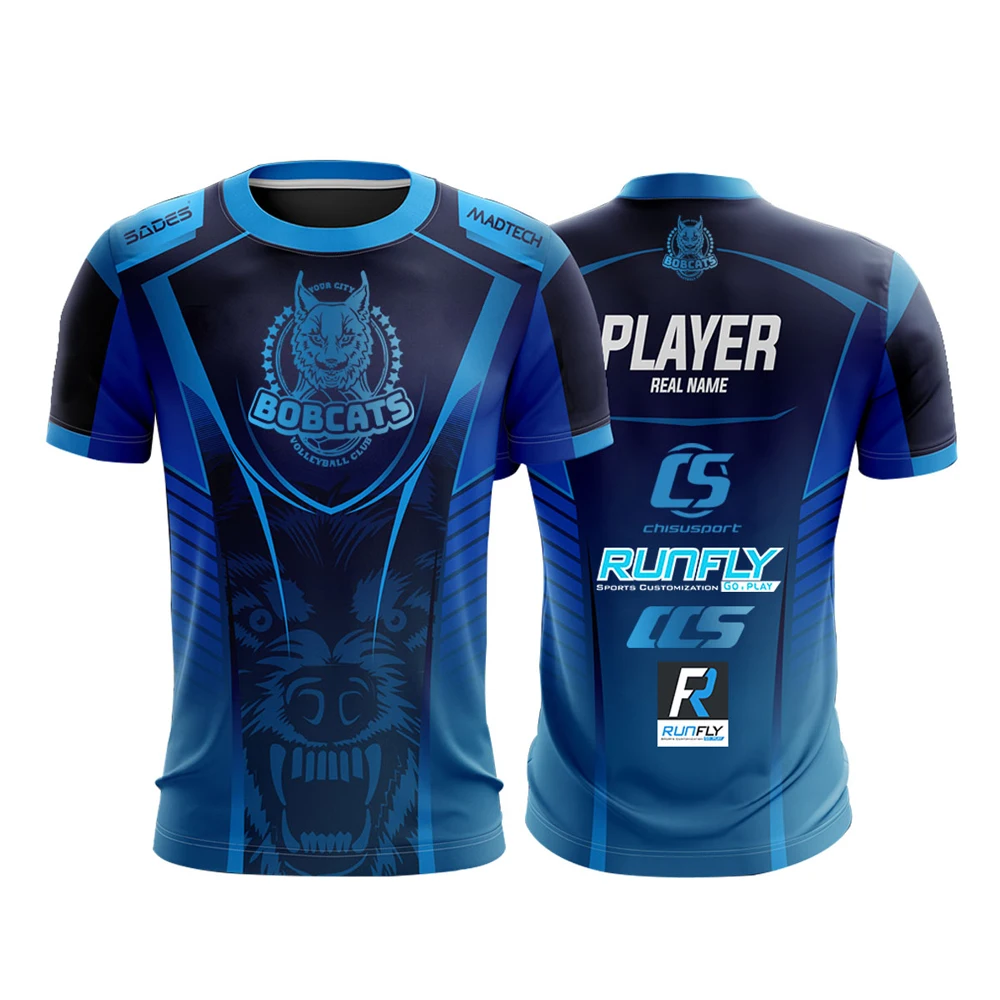 Sublimation Print Team Gaming Shirt Fashion Casual Shirts E-sports Wear ...